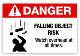 Danger - Falling Object Risk Label