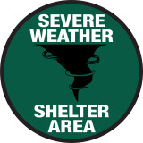 Severe Weather Shelter - Floor Sign