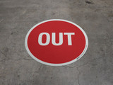 Out - Floor Sign