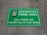 Designated Phone Area - Floor Sign | Creative Safety Supply