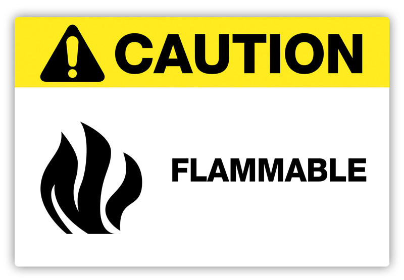 Caution - Flammable Label | Creative Safety Supply