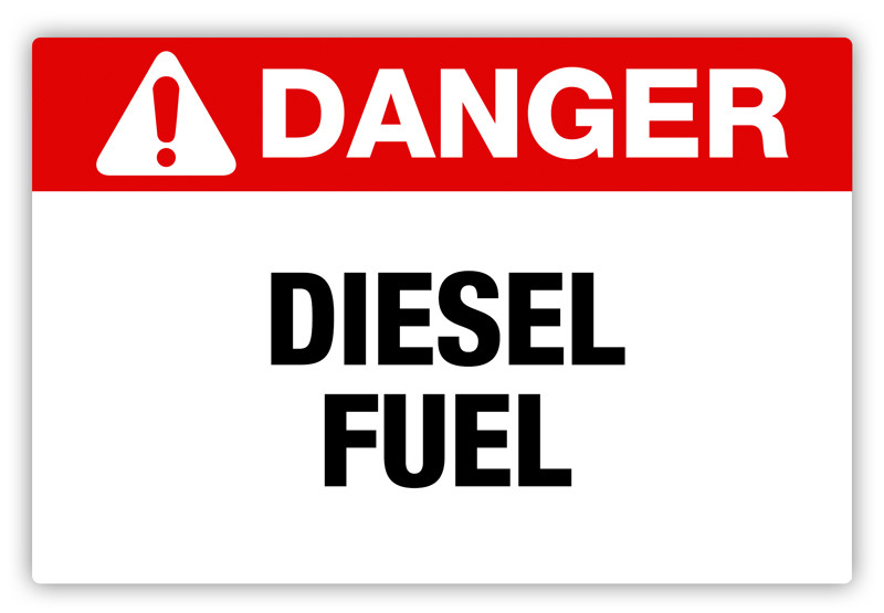 Danger - Diesel Fuel Label