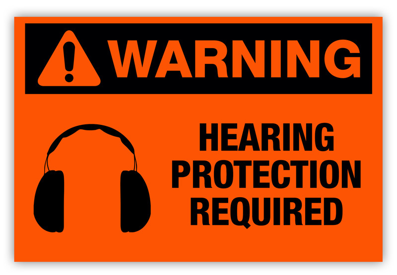 Warning - Hearing Protection Required Label | Creative Safety Supply