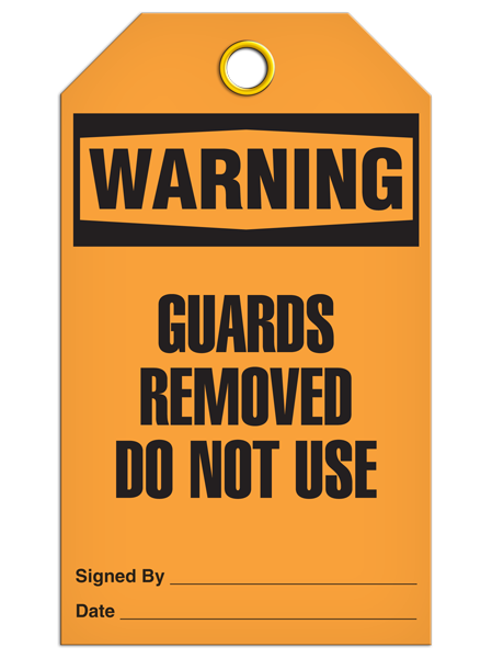 Warning Guards Removed Do Not Use Tags