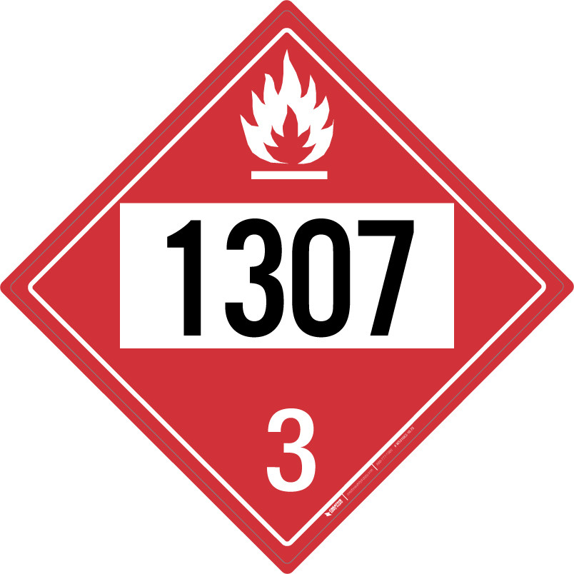 Flammable: Class 3 - UN1307 - Placard Sign