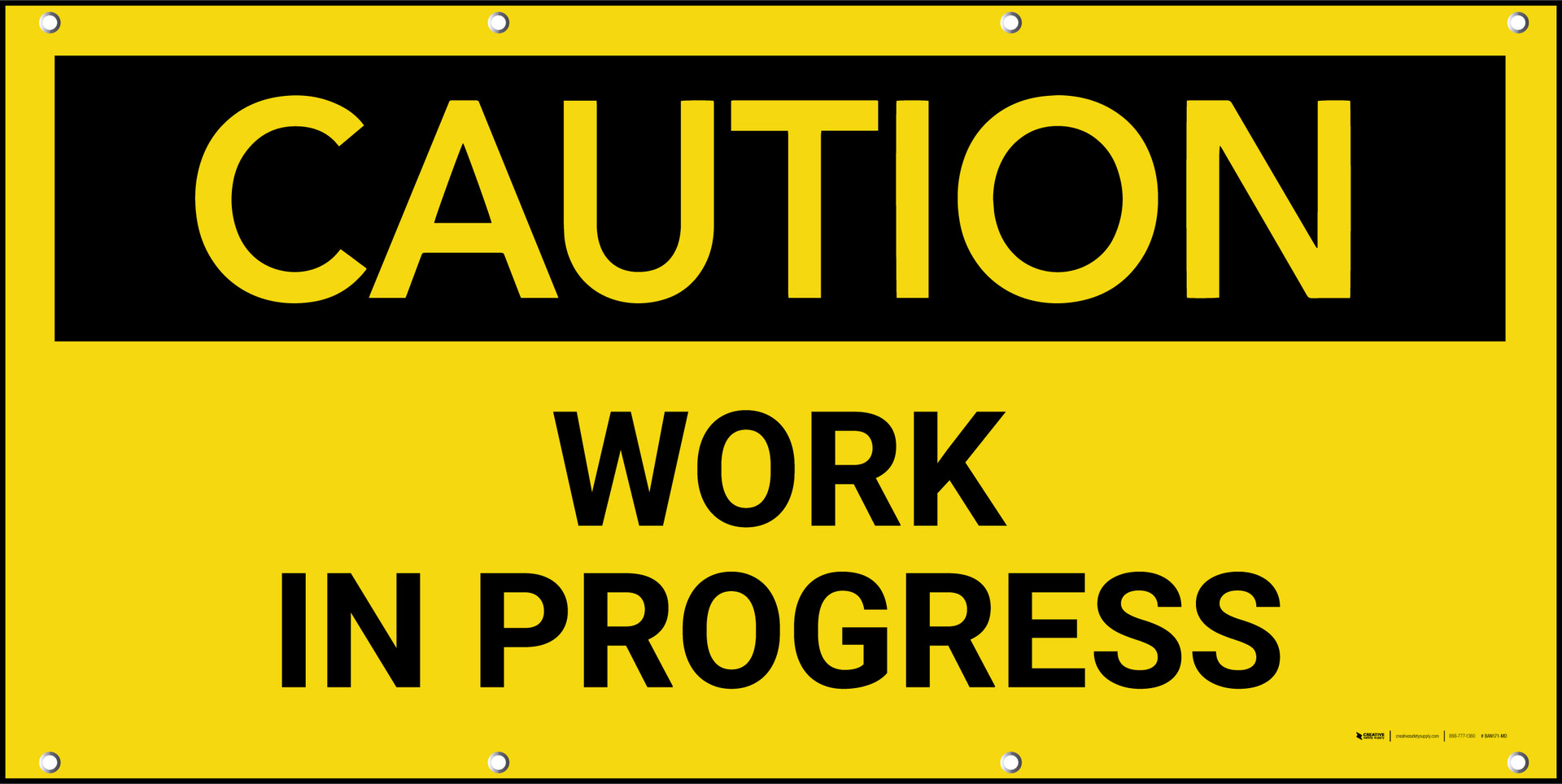Caution Work in Progress Banner