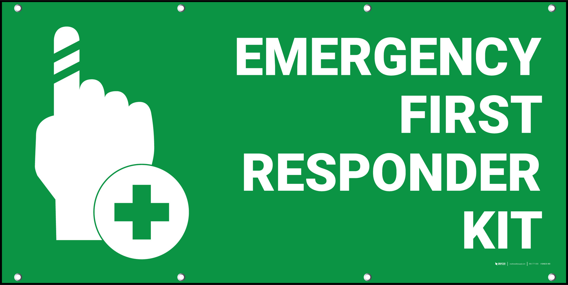 Emergency First Responder Kit with Icon Banner
