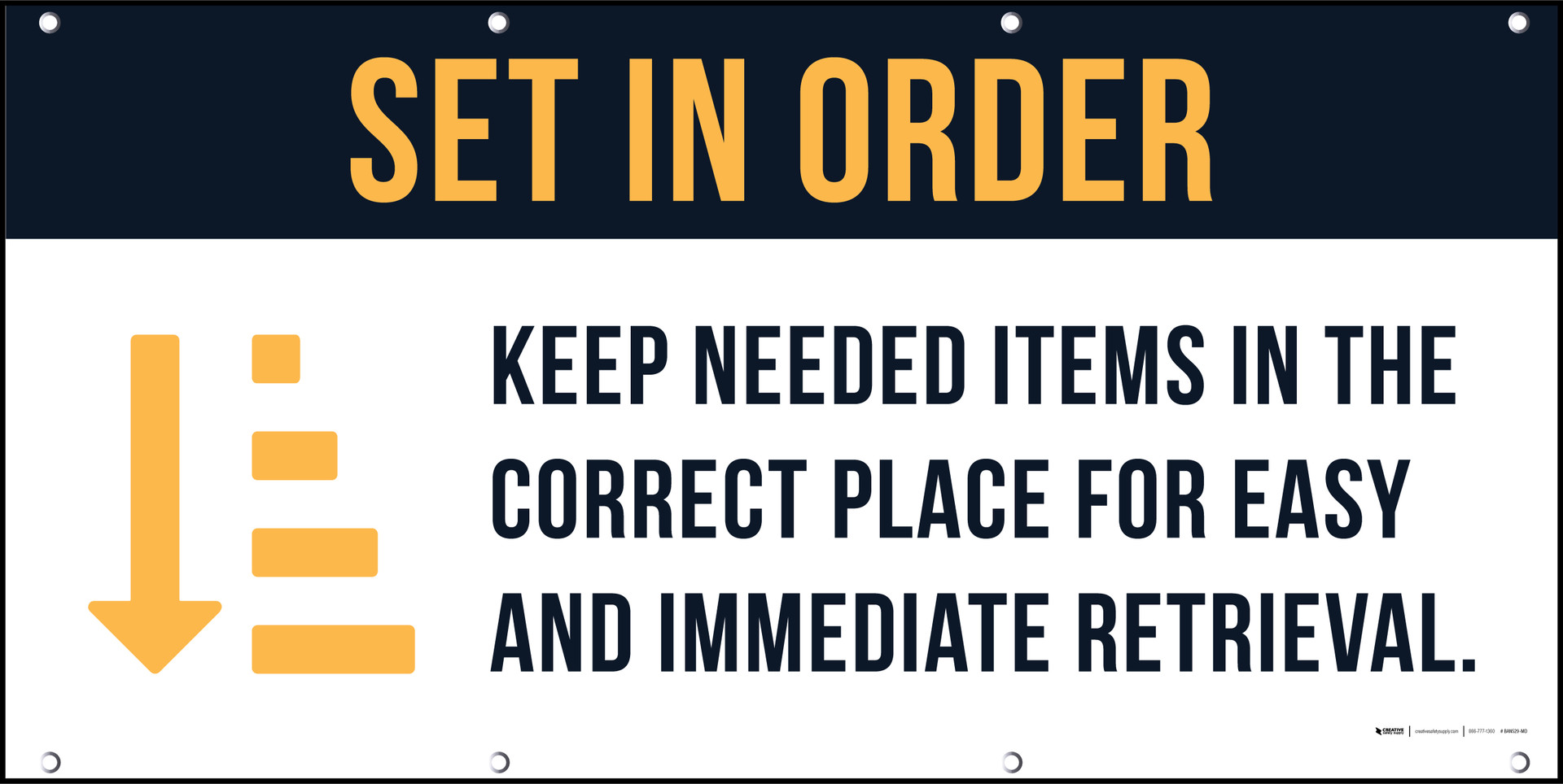 Set in Order 5S Banner