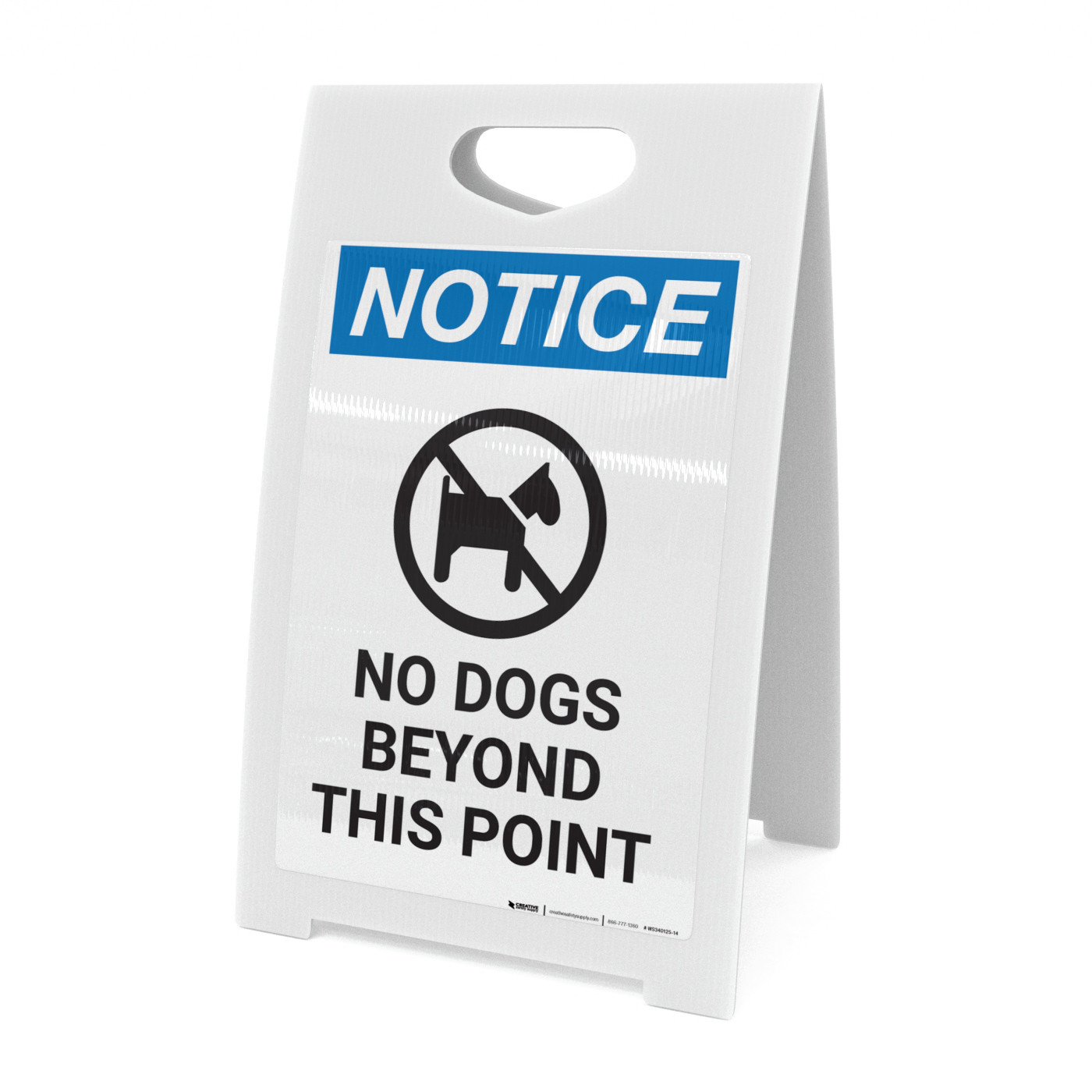 Notice: No Dogs Beyond This Point with Icon - A-Frame Sign | Creative ...