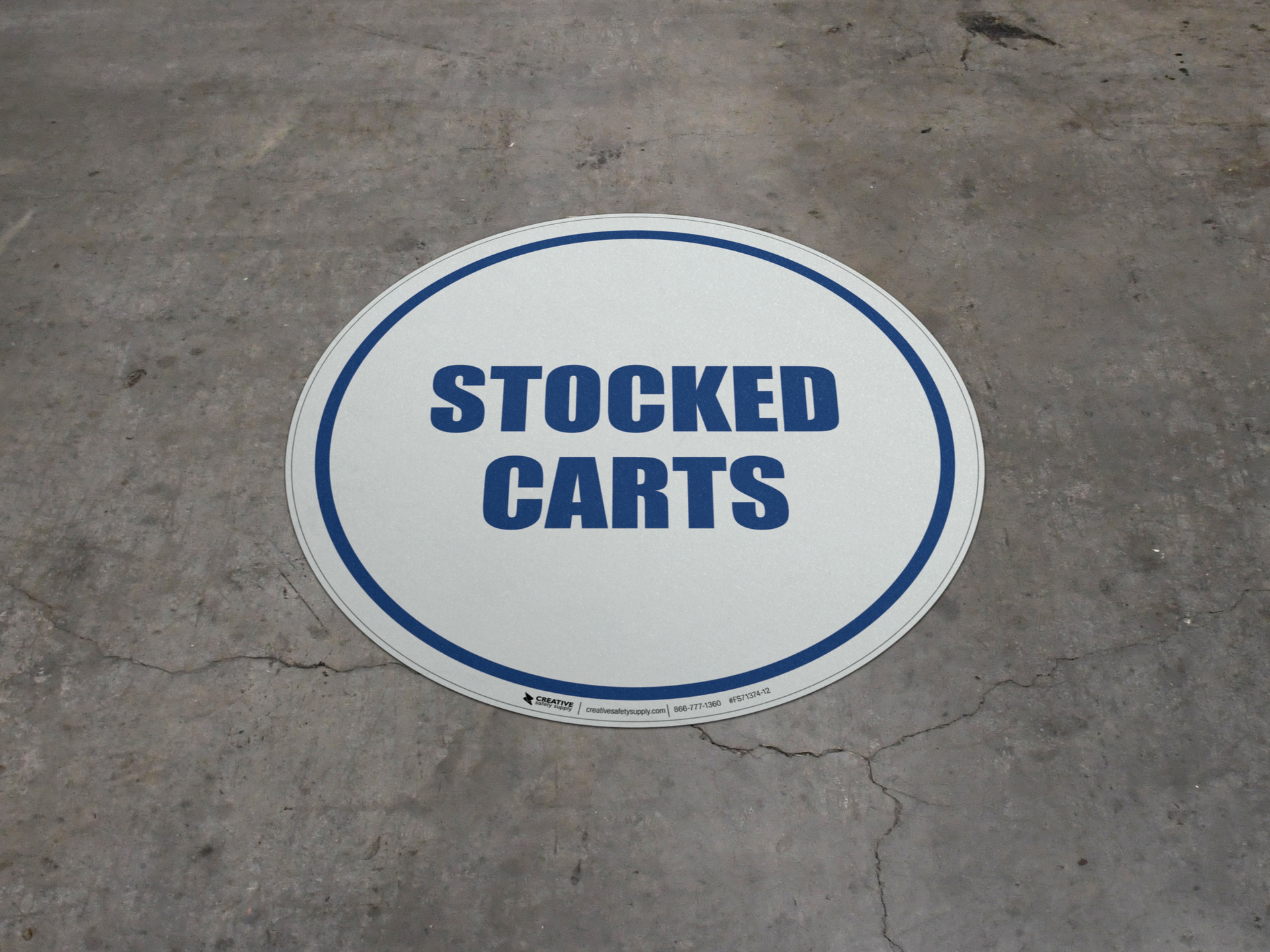 Stocked Carts Floor Sign | Creative Safety Supply