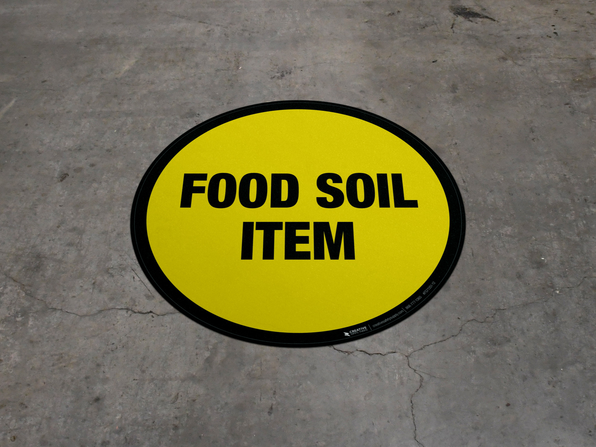 Food Soil Item Floor Sign | Creative Safety Supply
