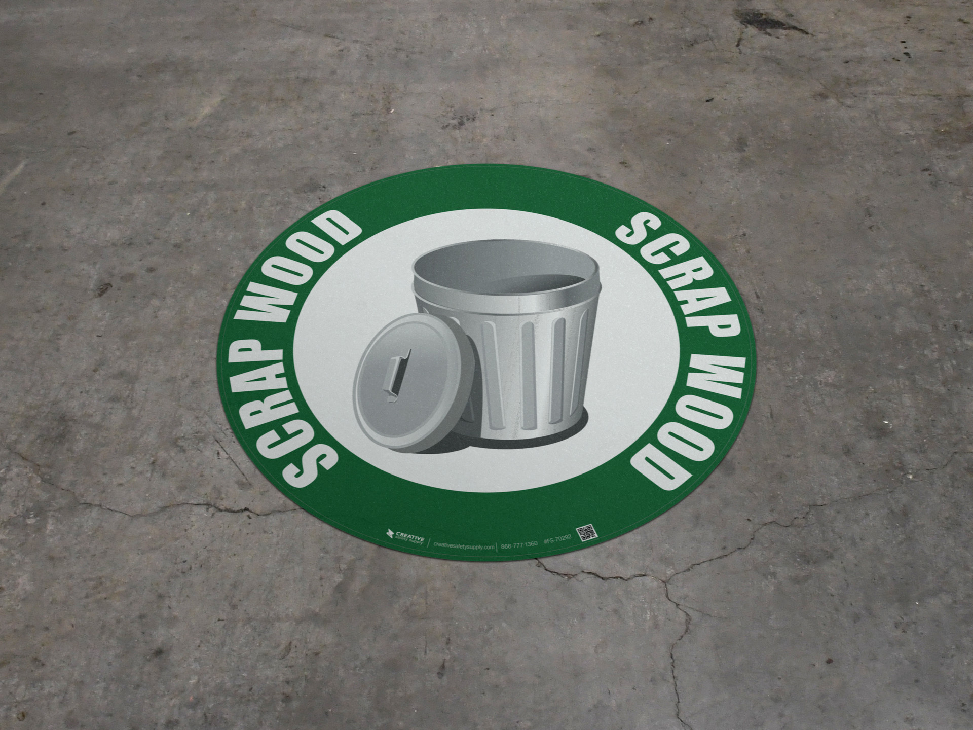 Scrap Wood Floor Sign | Creative Safety Supply