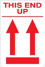 This End Up 2 x 3 - Label Roll | Creative Safety Supply