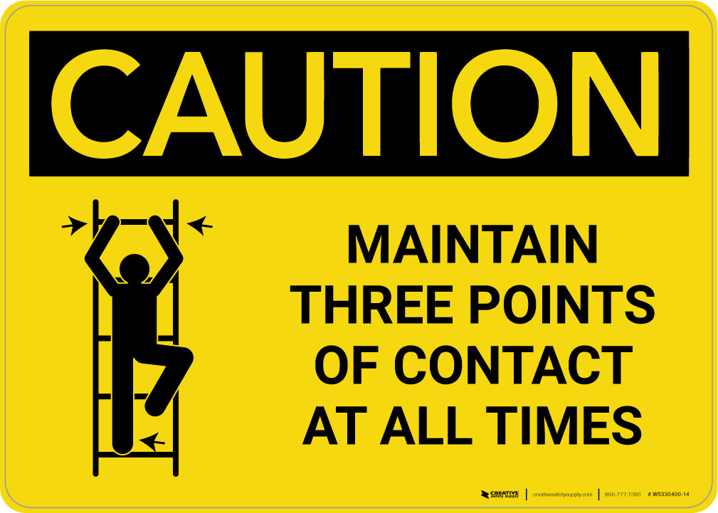 Caution: Maintain Three Points Of Contact At All Times Landscape