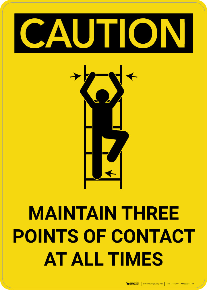 Caution: Maintain Three Points Of Contact At All Times Portrait