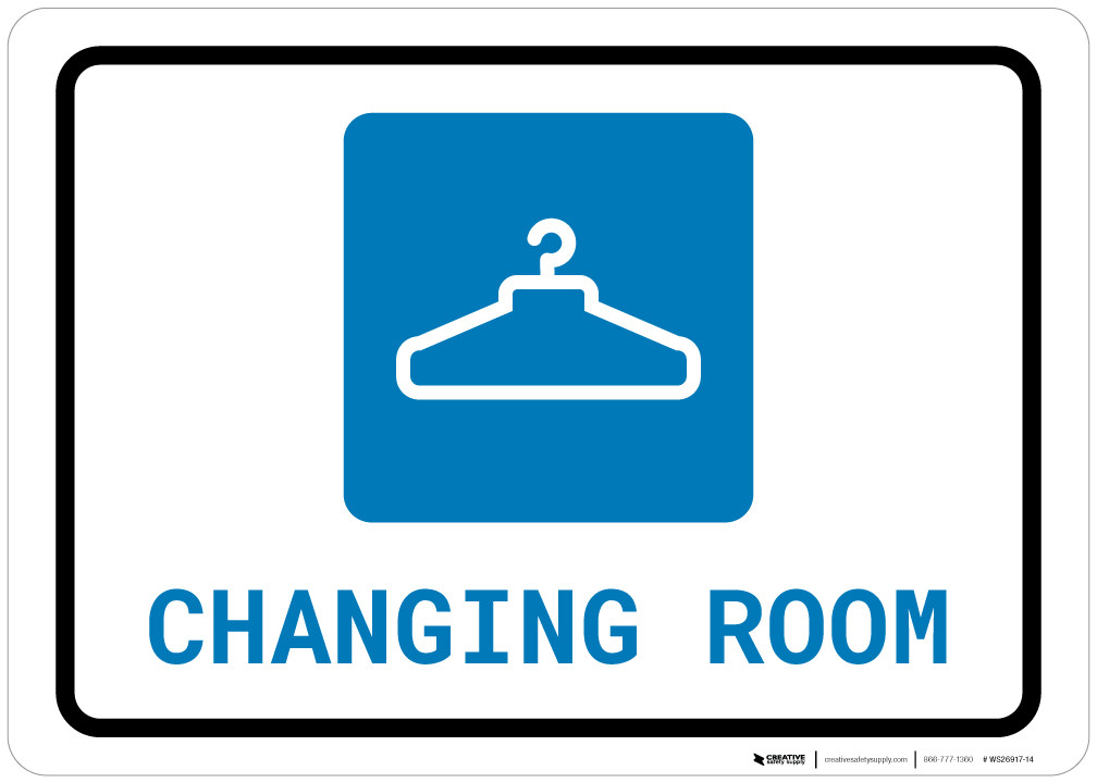 Changing Room with Icon Landscape - Wall Sign | Creative Safety Supply