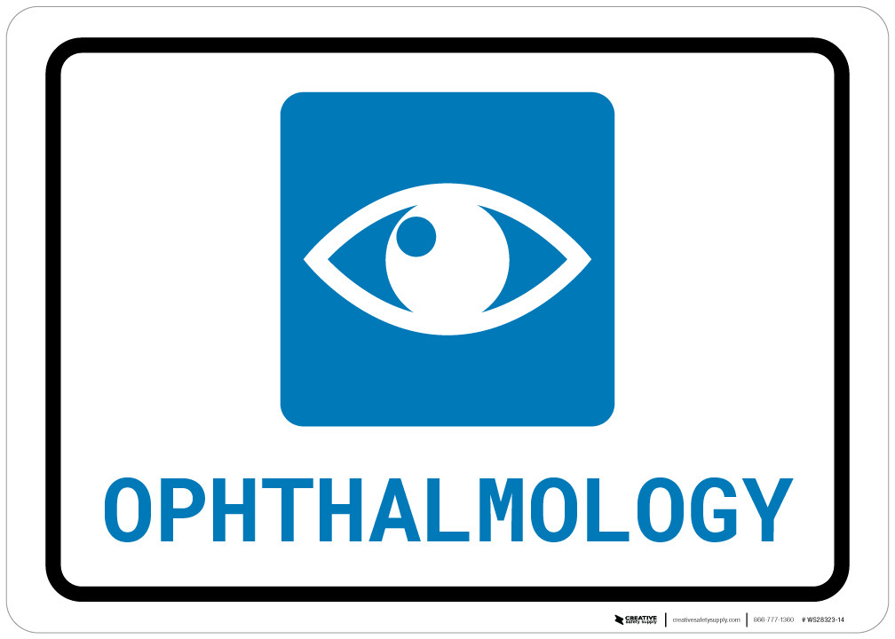 Ophthalmology with Icon Landscape - Wall Sign