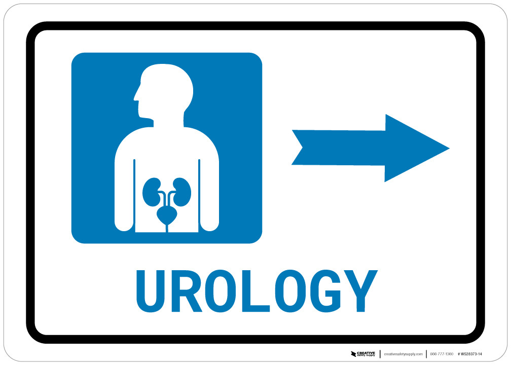 Urology Right Arrow with Icon Landscape - Wall Sign
