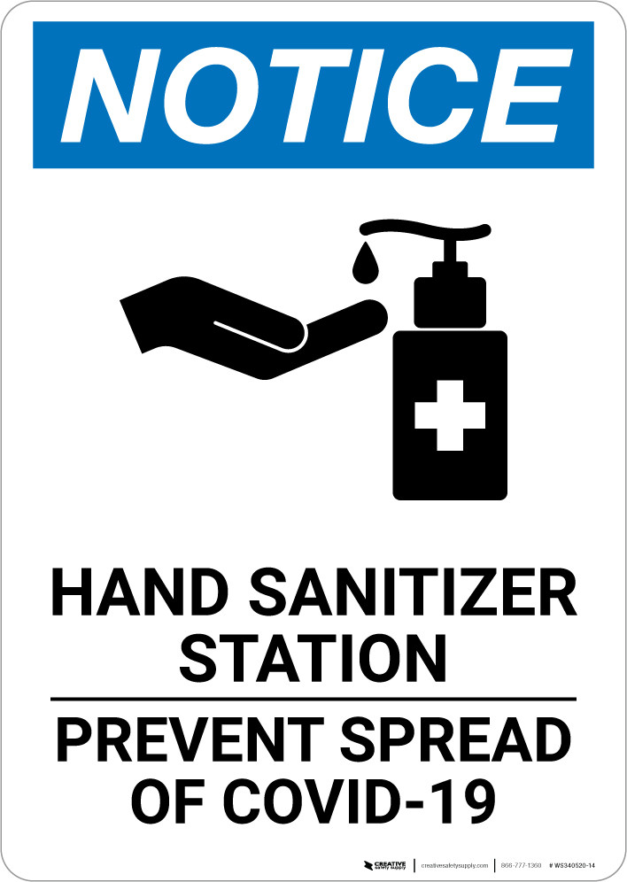 Hand Sanitizer Signs | Creative Safety Supply
