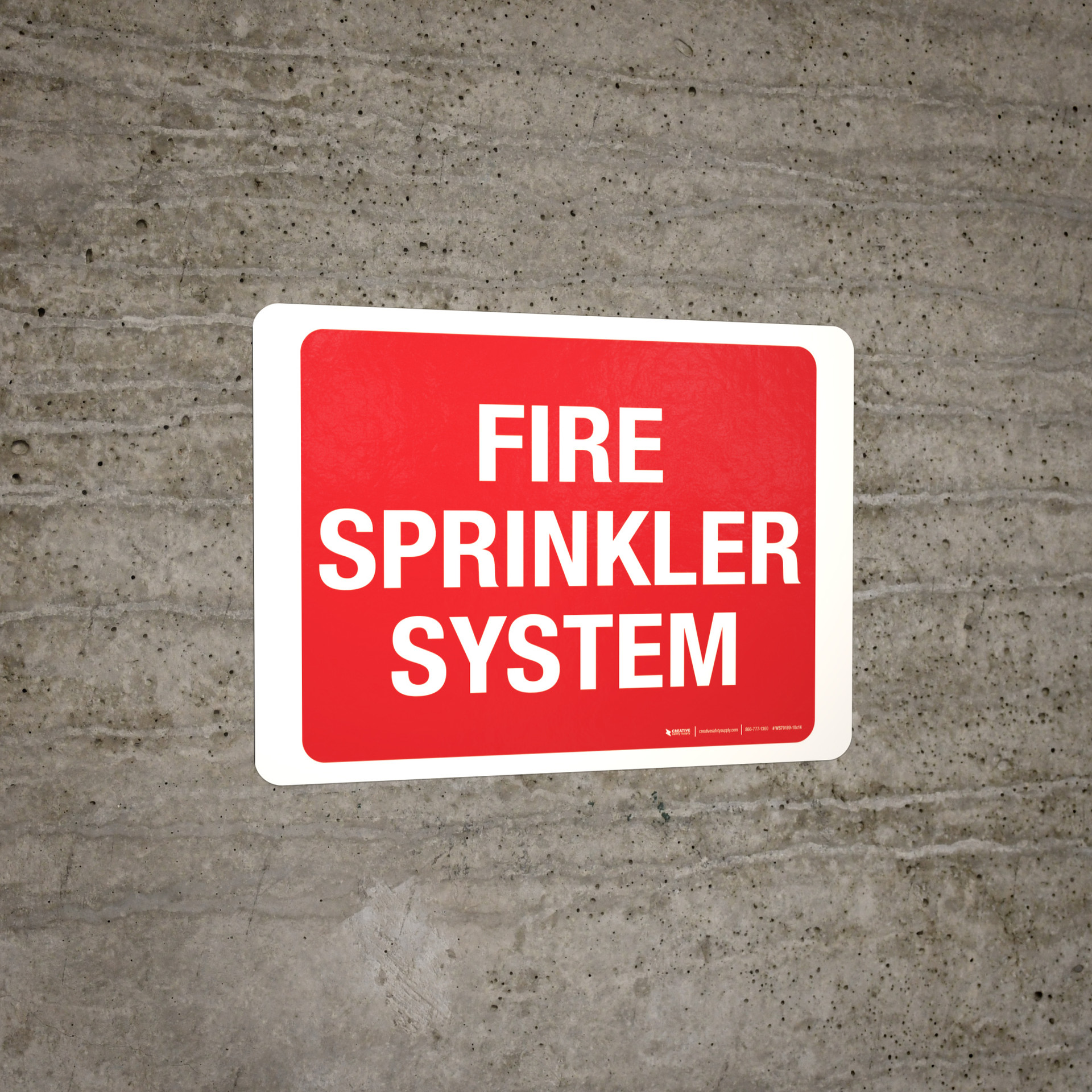Fire Sprinkler System - Wall Sign | Creative Safety Supply