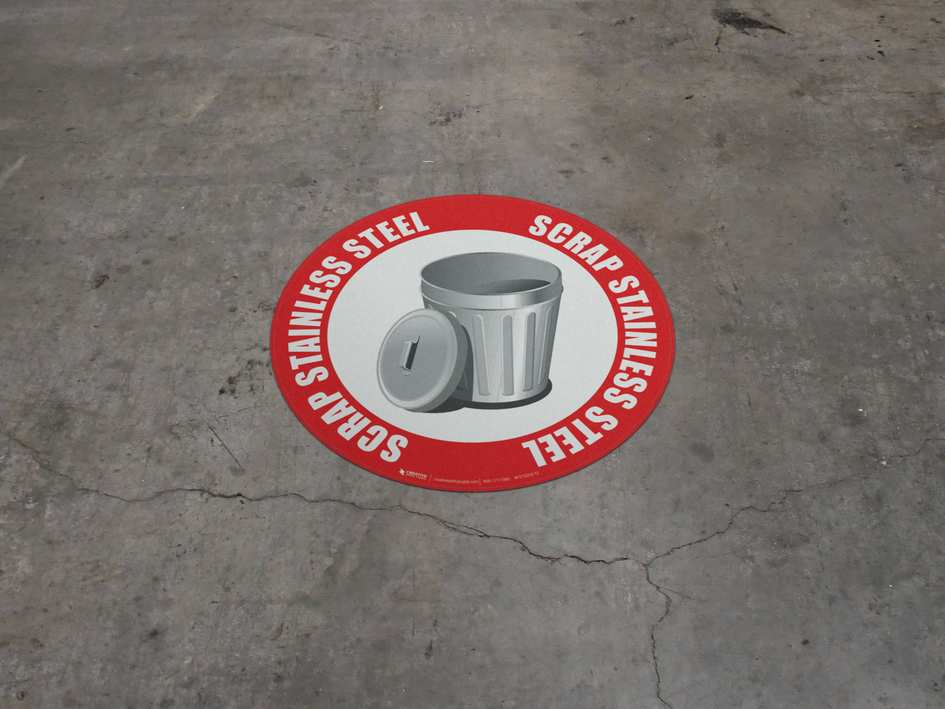 Scrap Stainless Steel - Floor Sign
