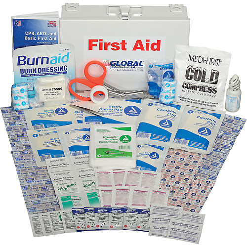 First Aid Kit: Metal Case/ANSI Approved