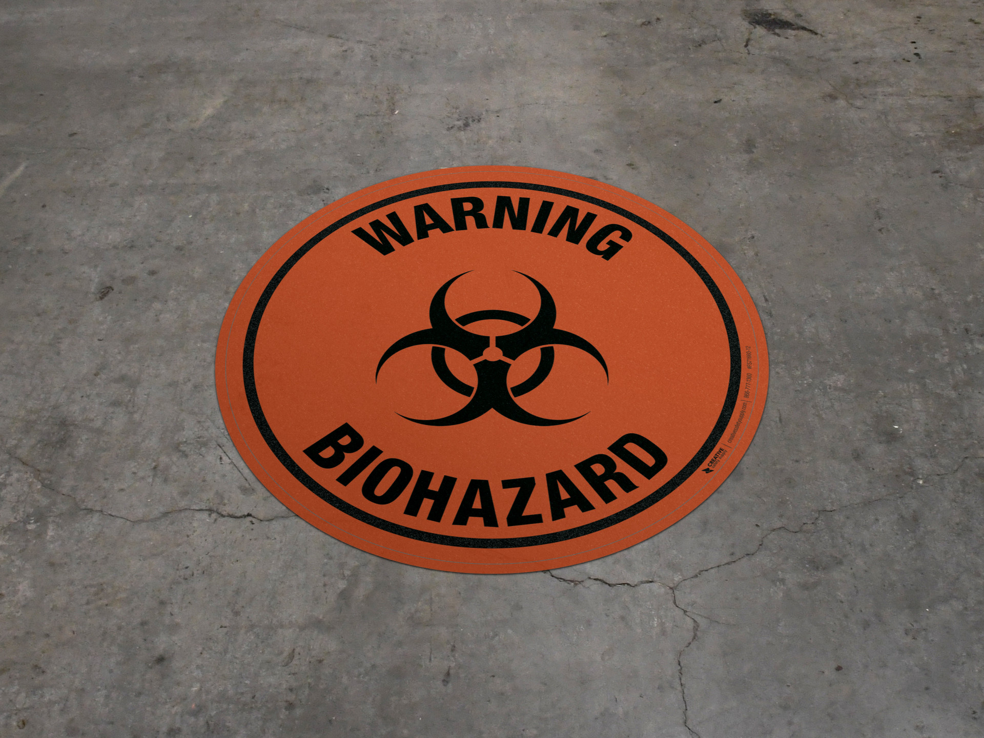 Warning: Biohazard - Floor Sign | Creative Safety Supply