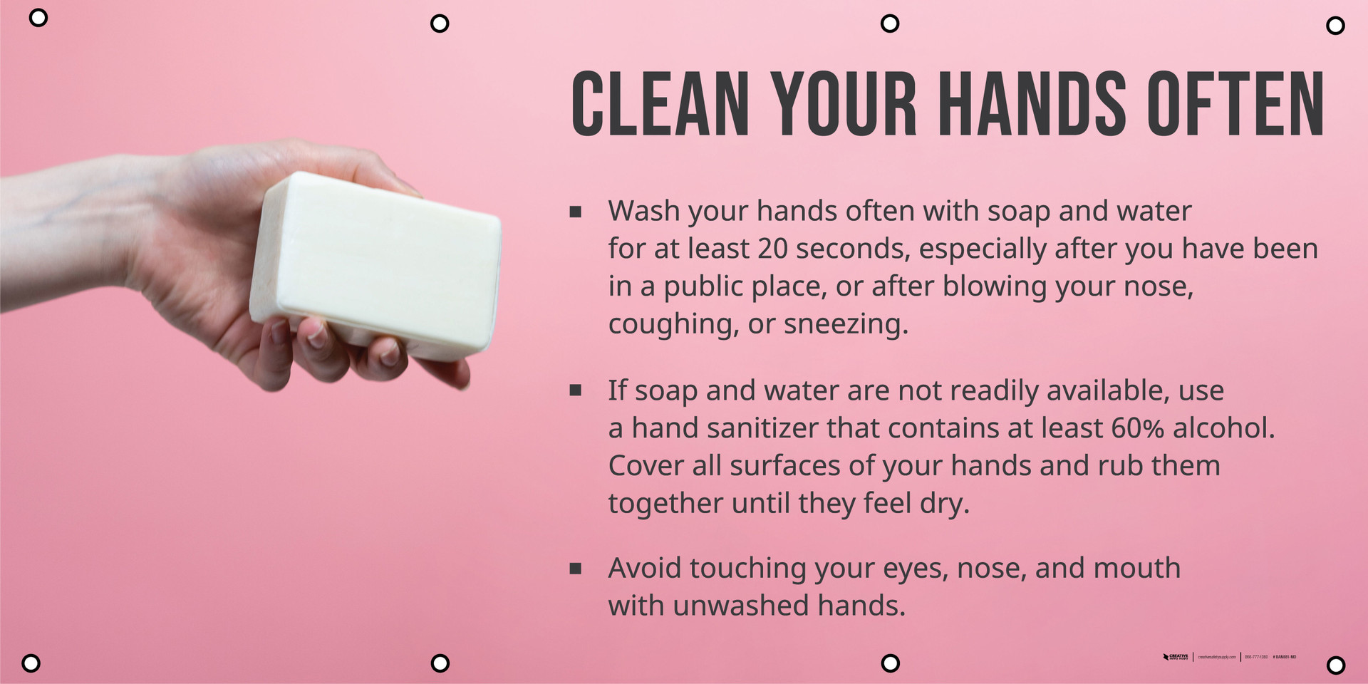 Clean Your Hands Often - Banner