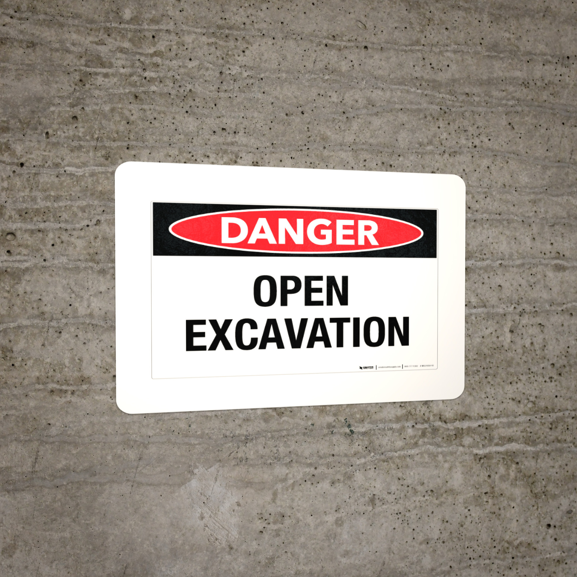 Danger - Open Excavation - Wall Sign | Creative Safety Supply