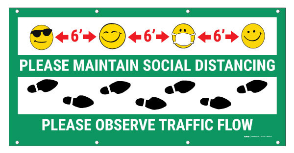 Maintain Distance Observe Flow with Emoji - Banner