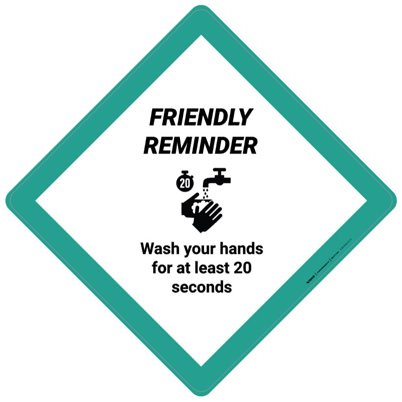 Friendly Reminder: Wash Your Hands For At Least 20 Seconds - Placard ...
