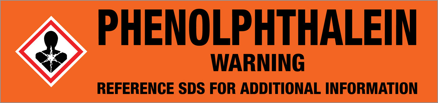 Phenolphthalein [CAS# 77-09-8] - GHS Pipe Marking Label | Creative ...