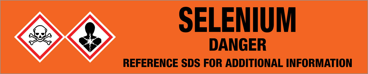 Selenium [CAS# 7782-49-2] - GHS Pipe Marking Label