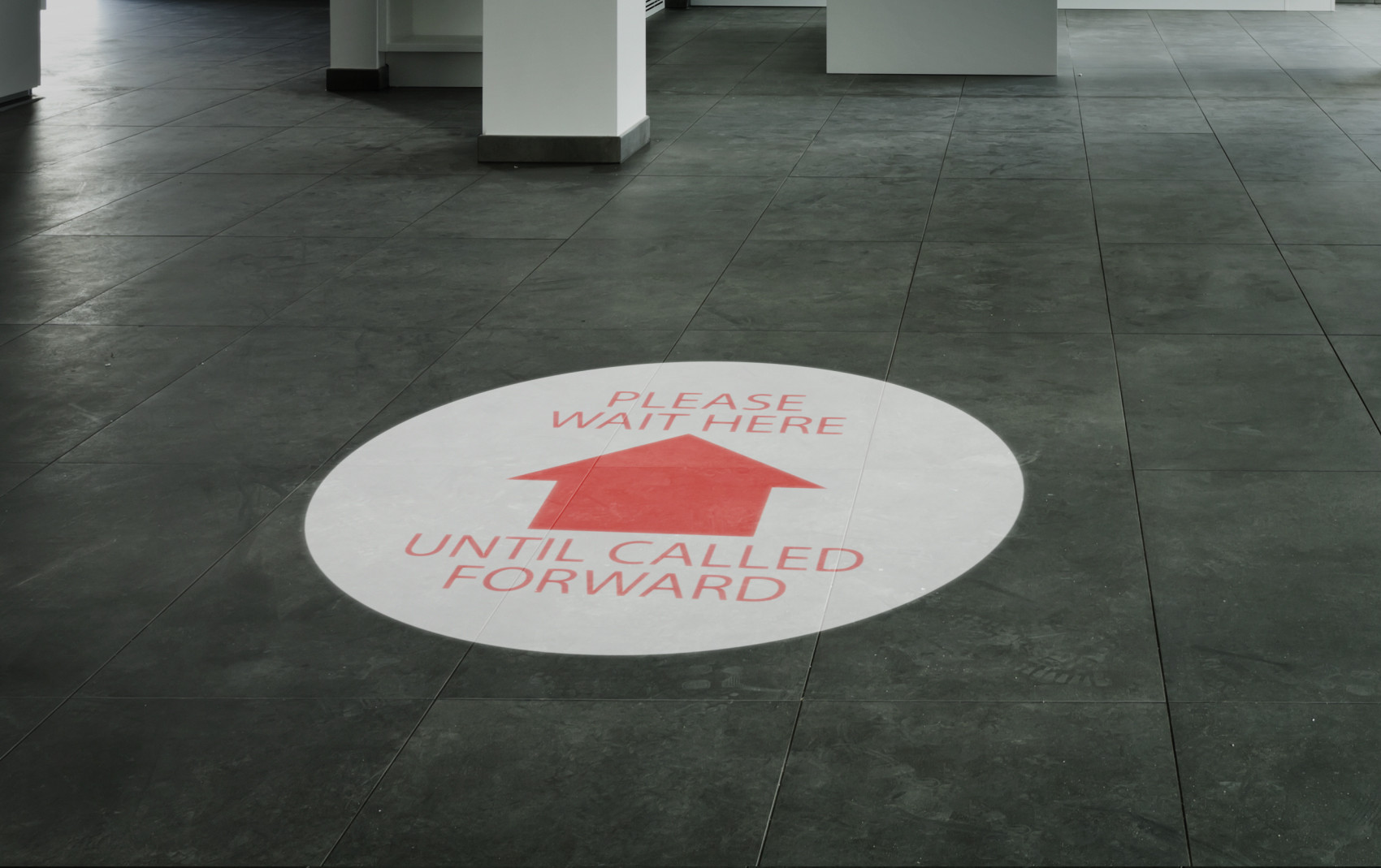 Please Wait Here Until Called Forward - SignCast™ S200 Virtual Sign