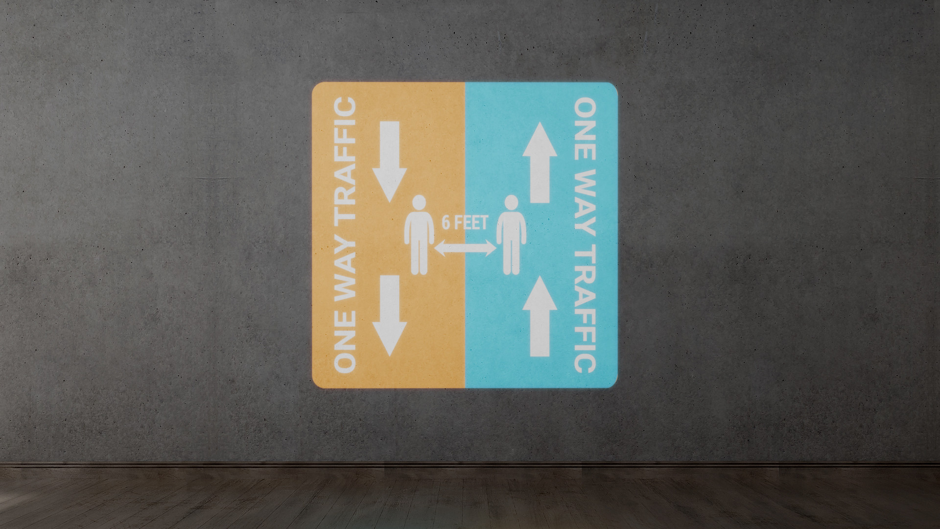 One Way Traffic with Icons - SignCast™ S200 Virtual Sign | Creative ...