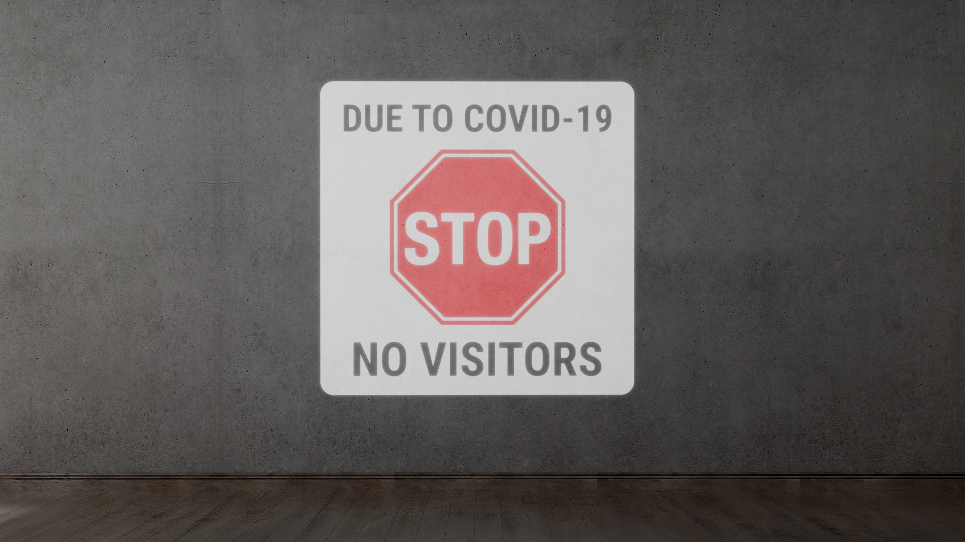 Due To Covid No Visitors - SignCast™ S200 Virtual Sign | Creative ...