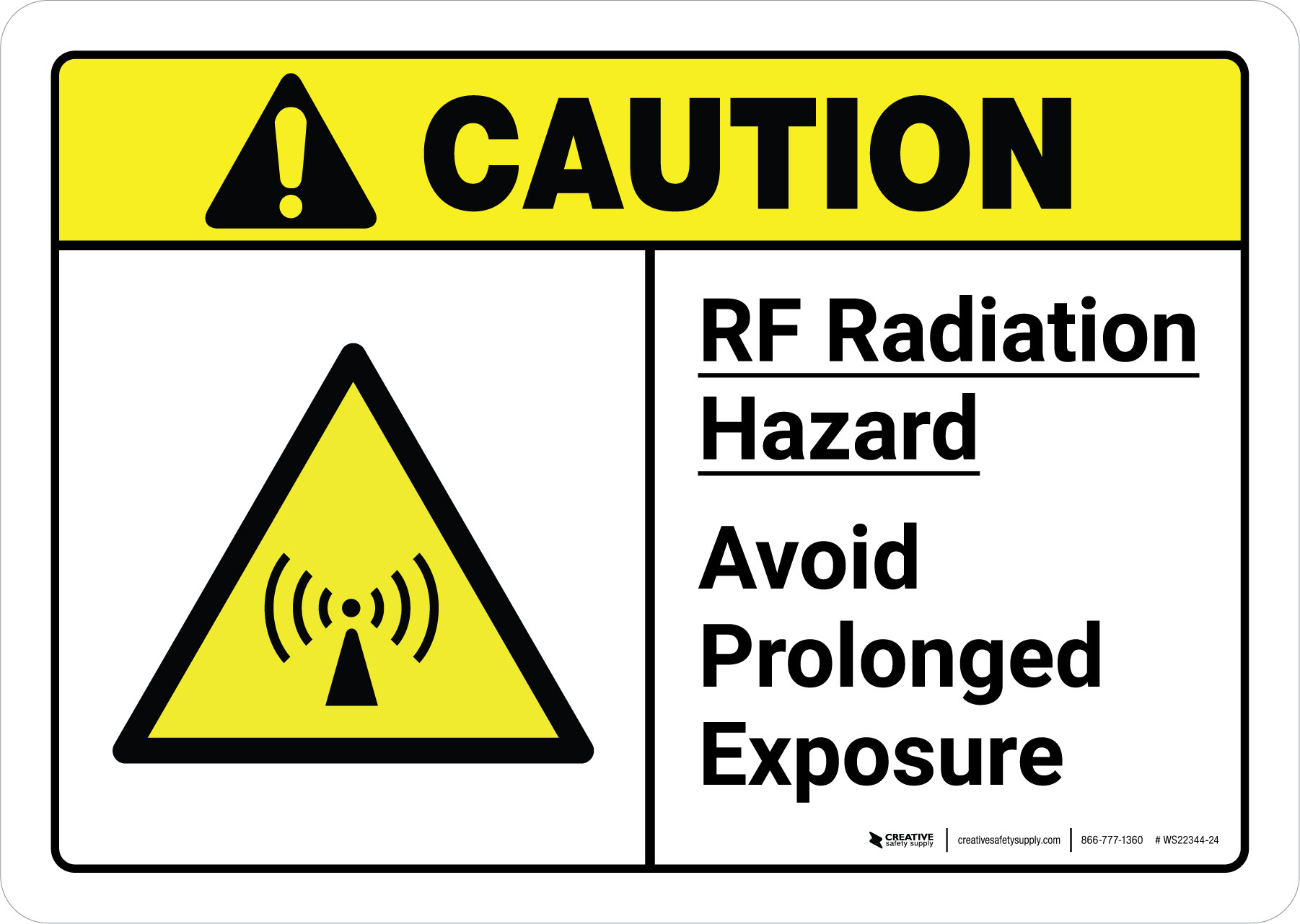 Caution: RF Radiation Hazard Avoid Prolonged Exposure with Icon ANSI ...