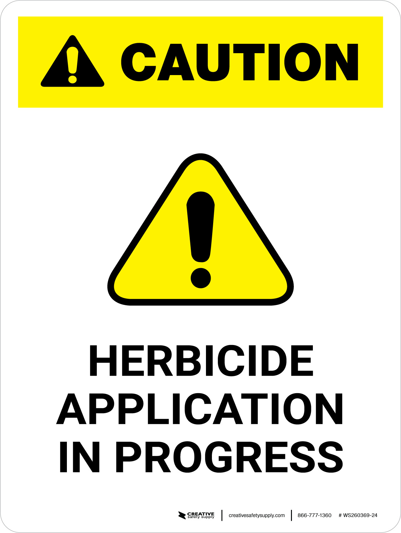 Herbicide Safety Signs | Creative Safety Supply