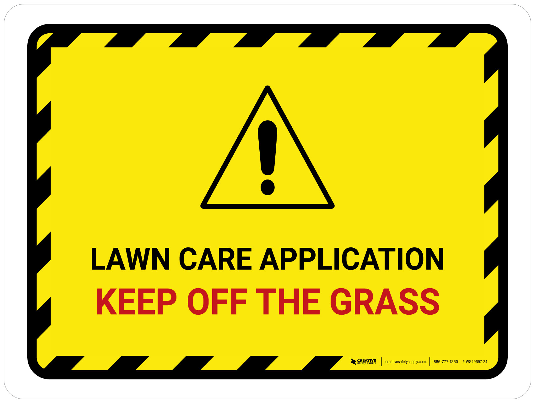 Lawn Care Application - Keep Off The Grass Landscape - Wall Sign