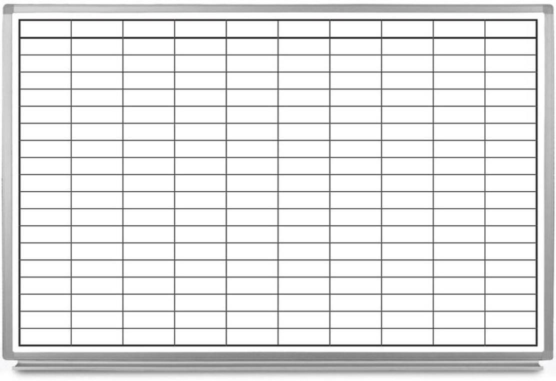 Blank Grid Dry-Erase Whiteboard