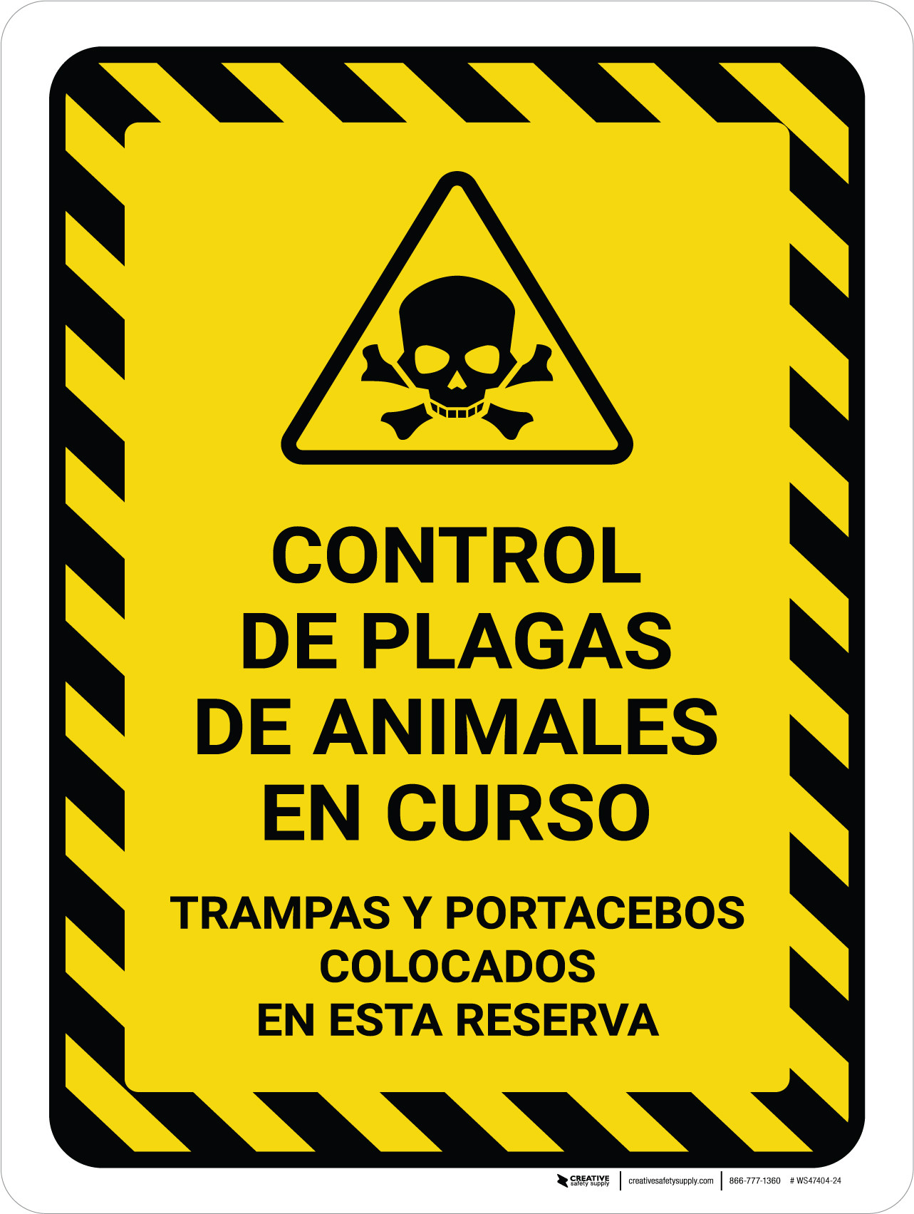 Control de Plagas de Animales en Progreso Líneas de Peligro con Icono ...
