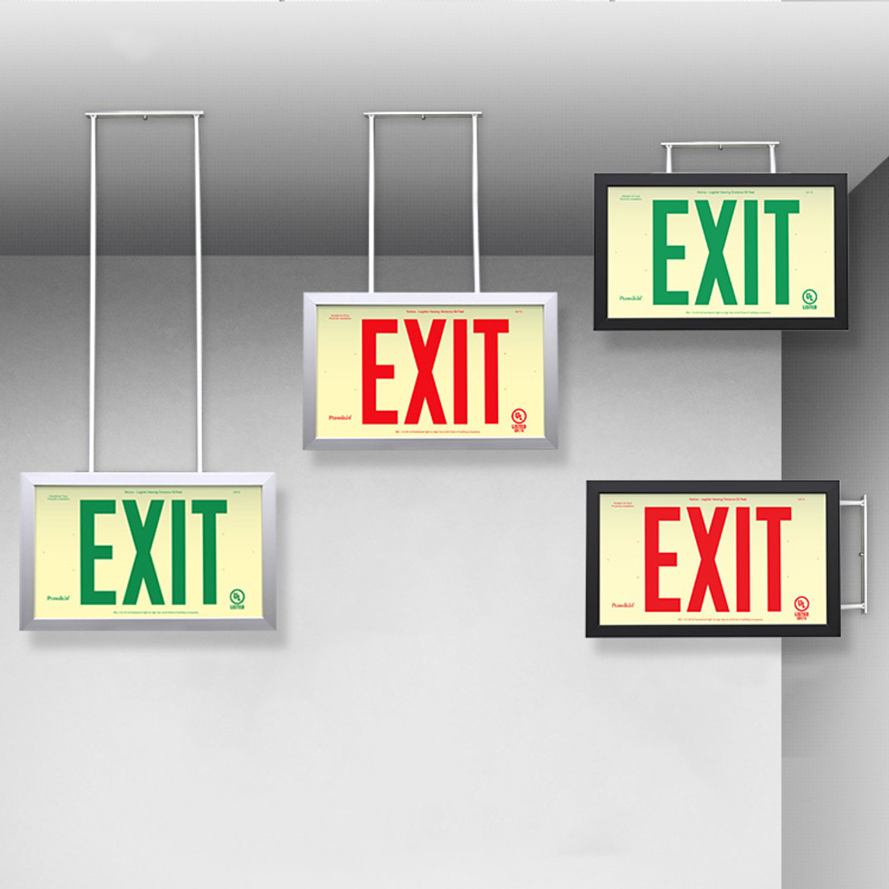 PERMALIGHT® Aluminum Mounting Bracket for Framed Exit Signs | Creative ...