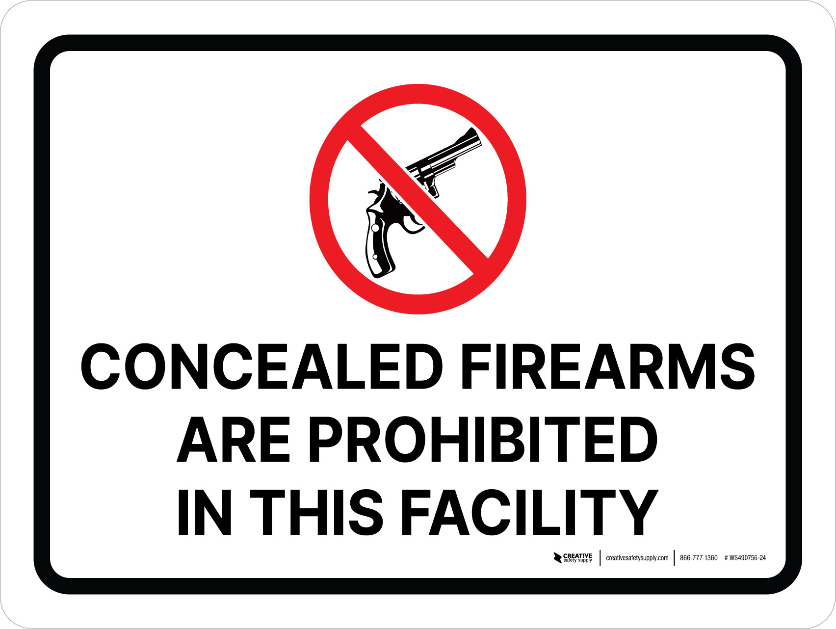 Concealed Firearms Are Prohibited In This Facility with Icon Landscape ...