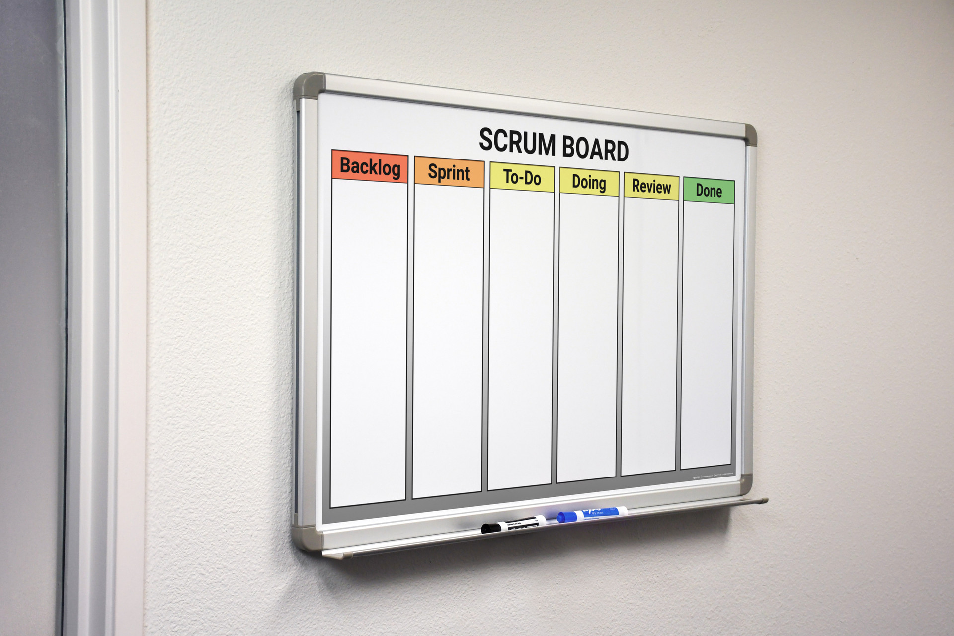 Six-Column Scrum Board Whiteboard