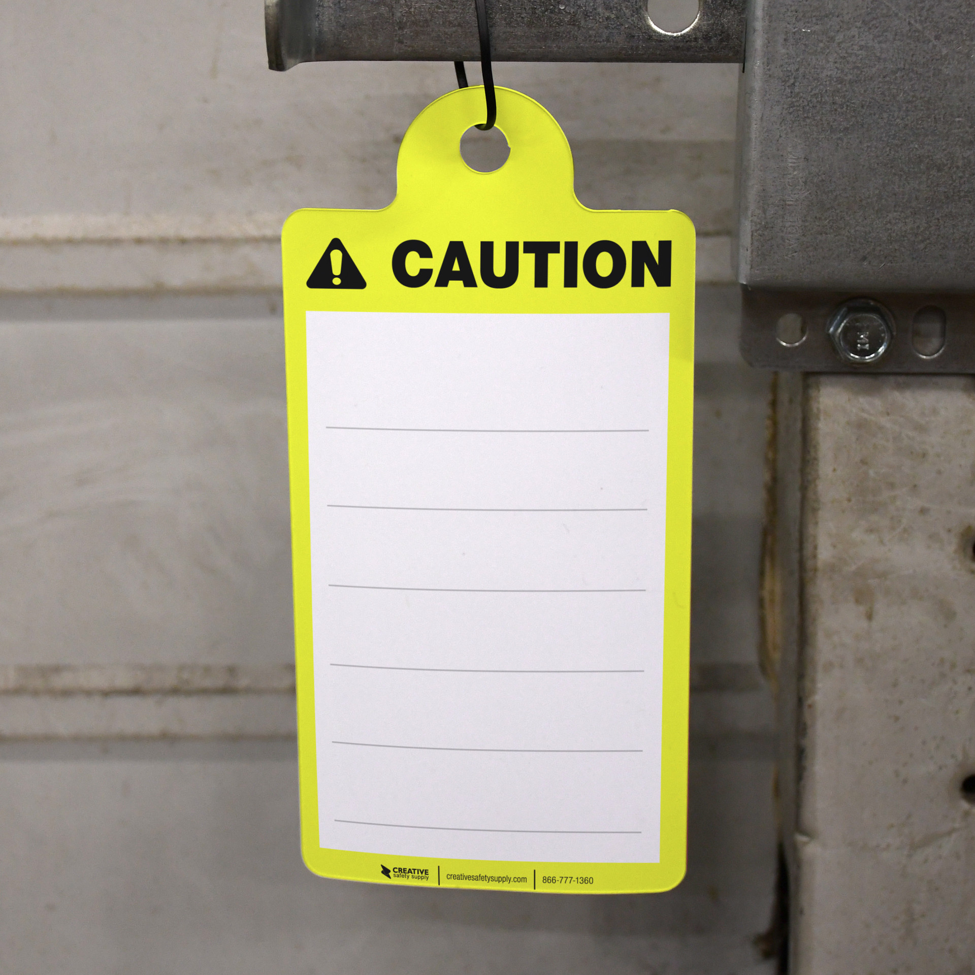 Caution White Interior - Hang Tag | Creative Safety Supply