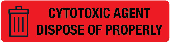 Cytotoxic Agent Dispose Of Properly - Pharmaceutical Auxiliary Label ...