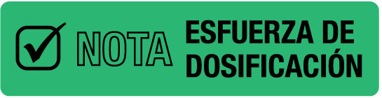 Note Dosage Strength (Spanish) - Pharmaceutical Auxiliary Label