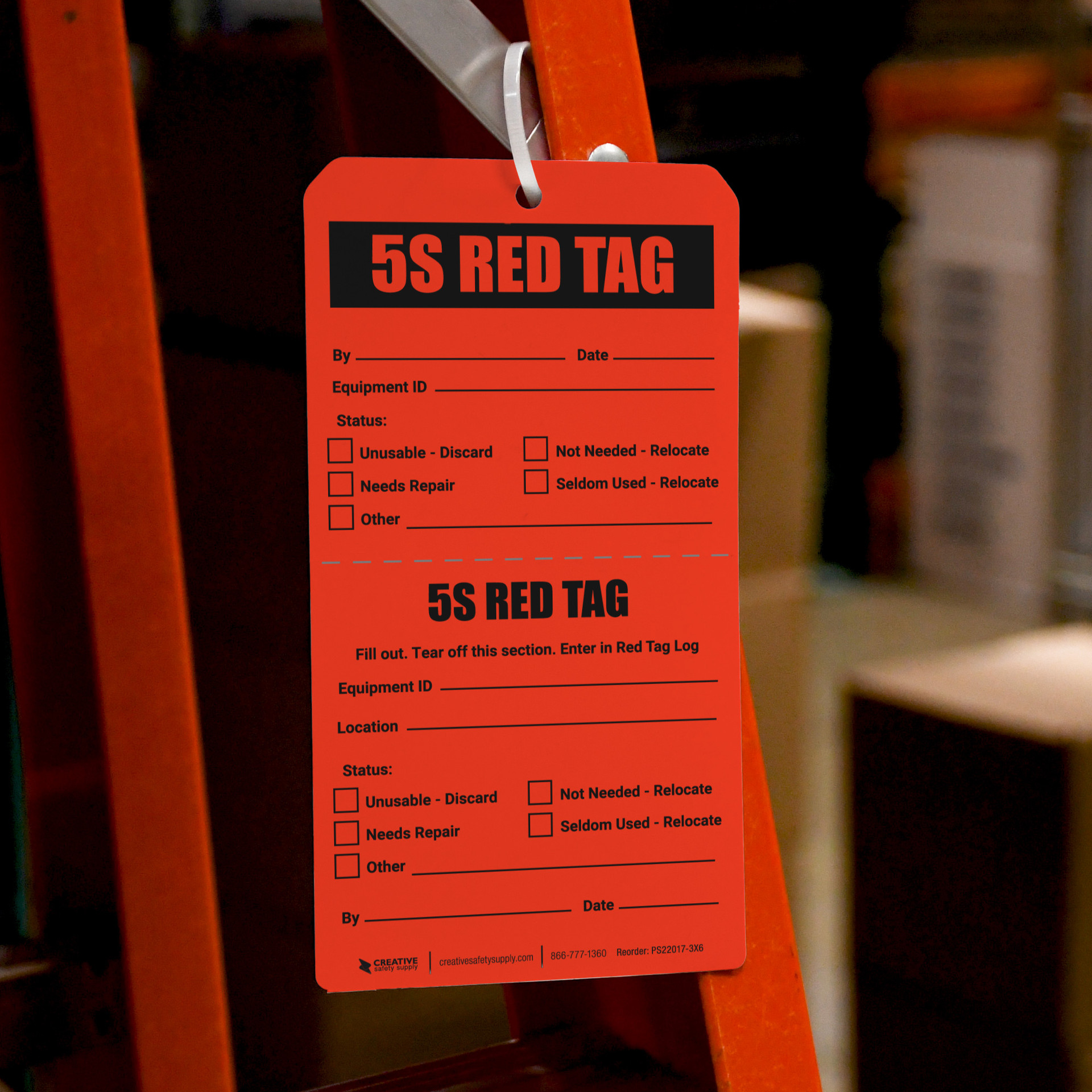 5S Red Tag - Tear-Off Tag