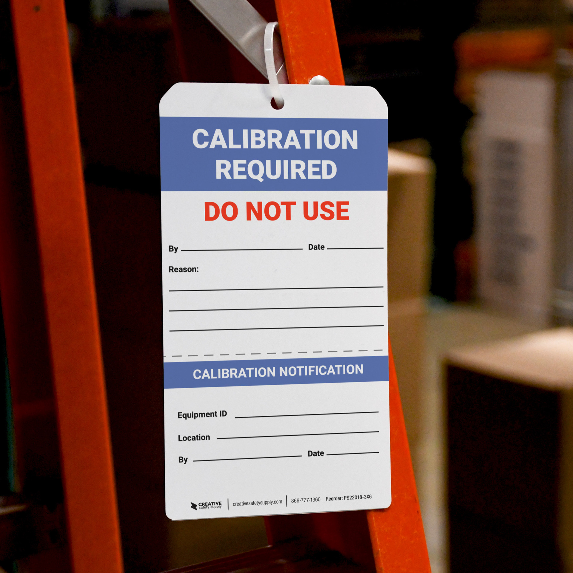 Calibration Required Do Not Use - Tear-Off Tag