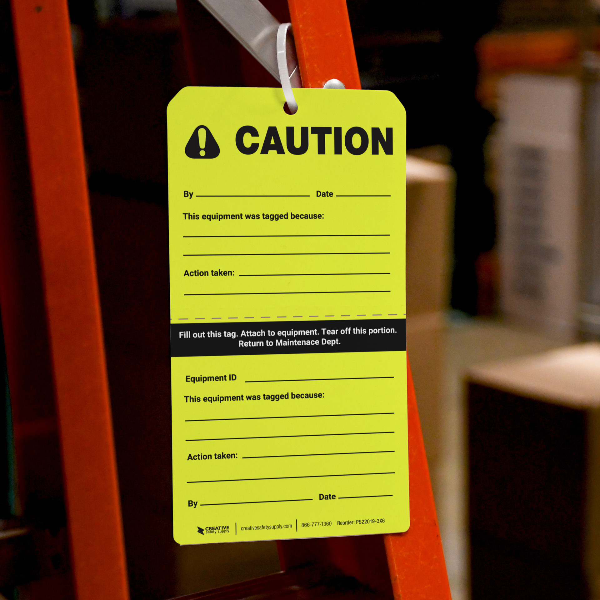 Caution - Tear-Off Tag